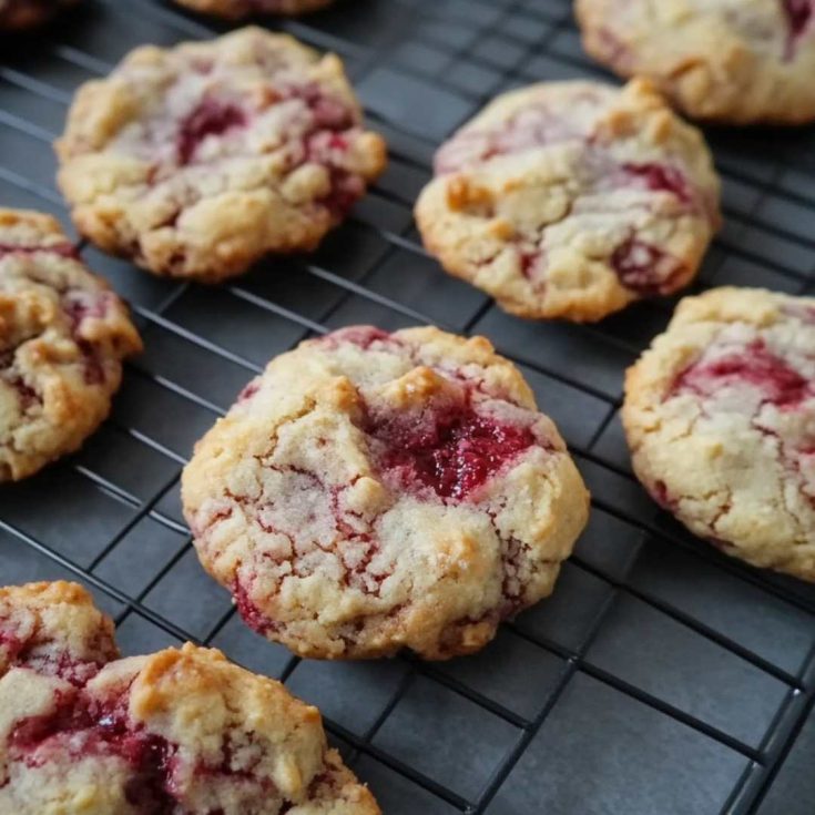 White Chocolate Raspberry Cookies Recipe - DessertDaily